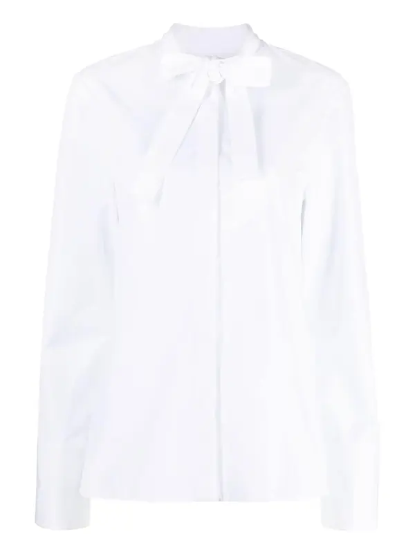 JIL SANDER Bow-detailed Shirt - White