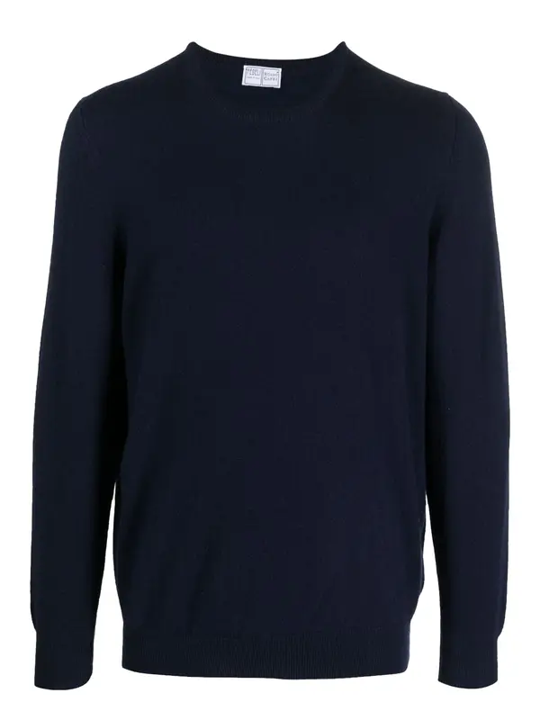 Fedeli Crew-neck Cashmere Jumper - Blue