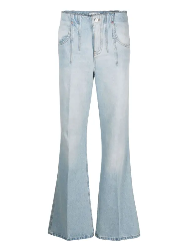 Victoria Beckham Distressed Flared Jeans - Blue