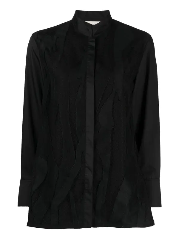 Shiatzy Chen Lace Detailing Shirt - Black