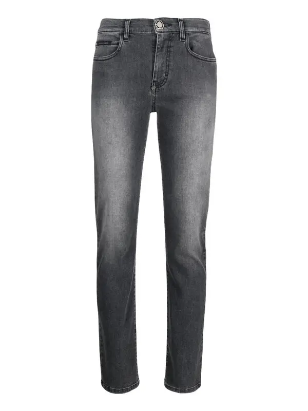 Philipp Plein Mid-rise Skinny Jeans - Grey