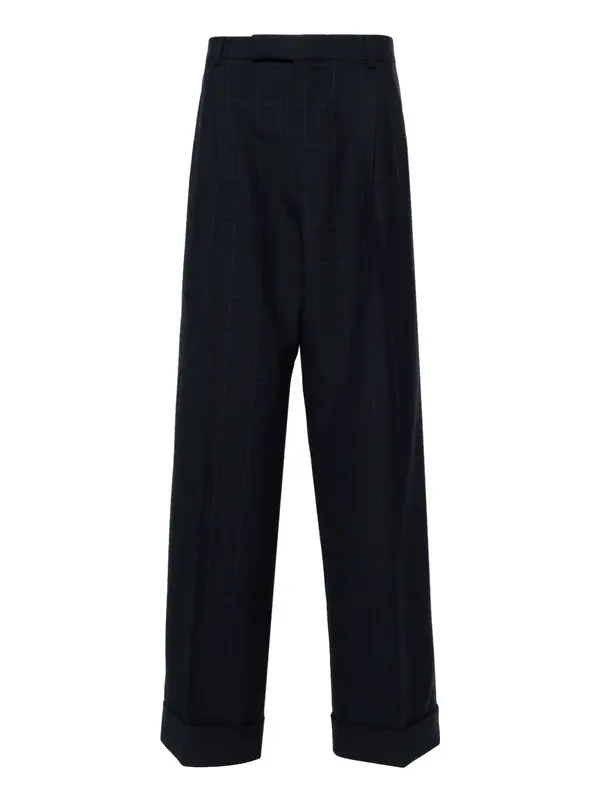 Gucci High-waist Wool Trousers - Blue