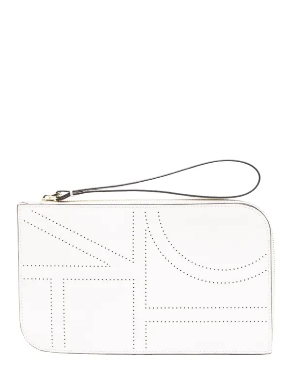 TOTÊME Perforated Zipped Clutch - Neutrals