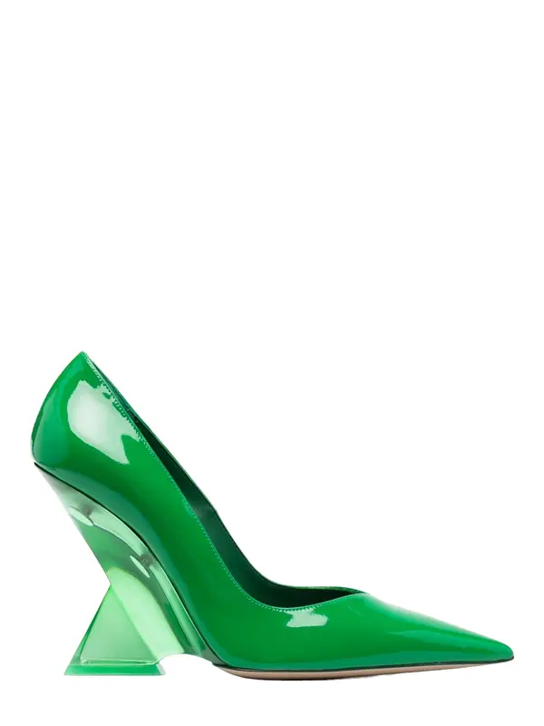 Attico Cheope 95mm Patent Pumps - Green