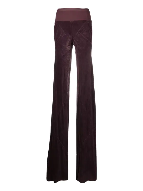 Rick Owens Hammered Velvet Trousers - Purple
