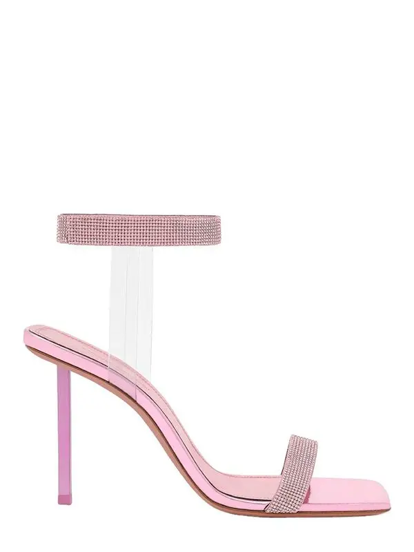 Amina Muaddi Rih Mirror Sandals - Baby Pink