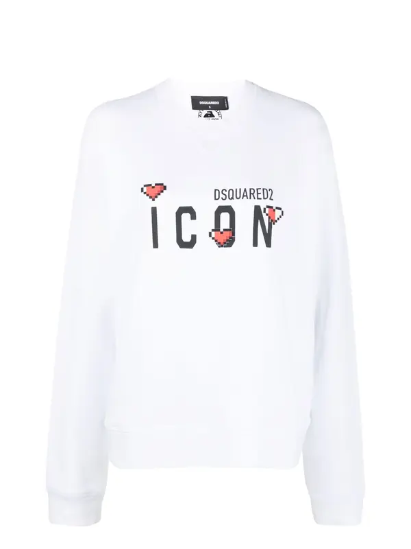 Dsquared2 Icon Print Sweatshirt - White