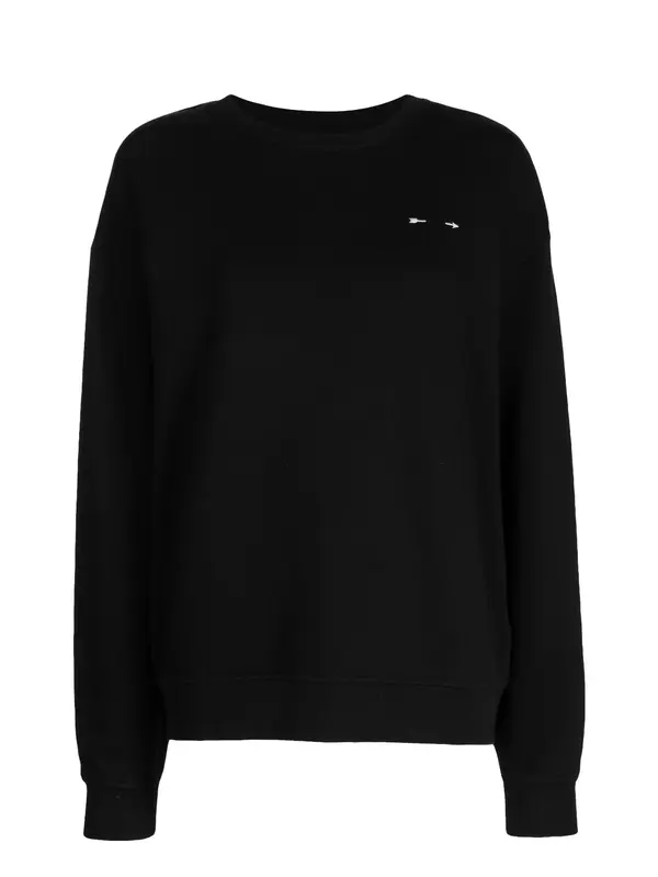 The Upside Saturn Logo-embroidered Sweatshirt - Black
