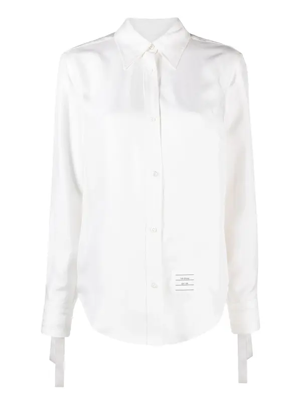 Thom Browne Scarf-cuff Detail Shirt - White