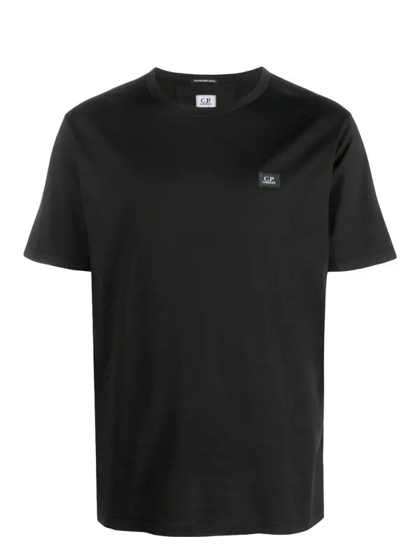 C.P. COMPANY Logo-patch Cotton T-shirt - Black
