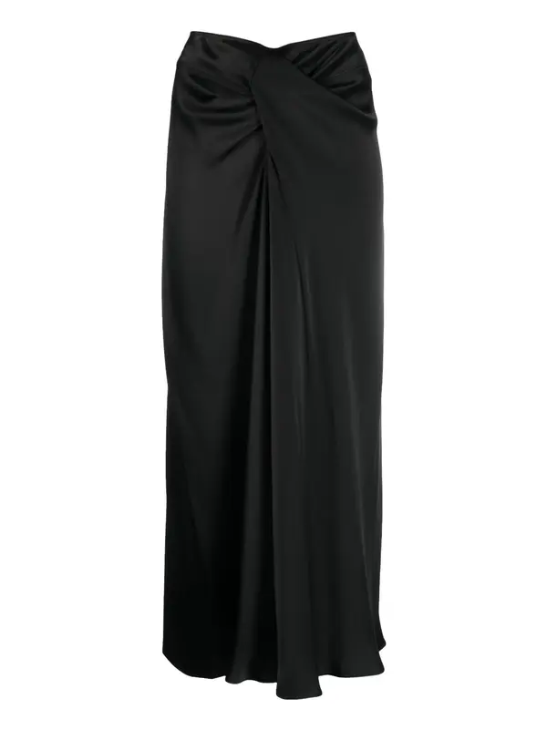 Stella McCartney Twist-detail Draped Midi Skirt - Black