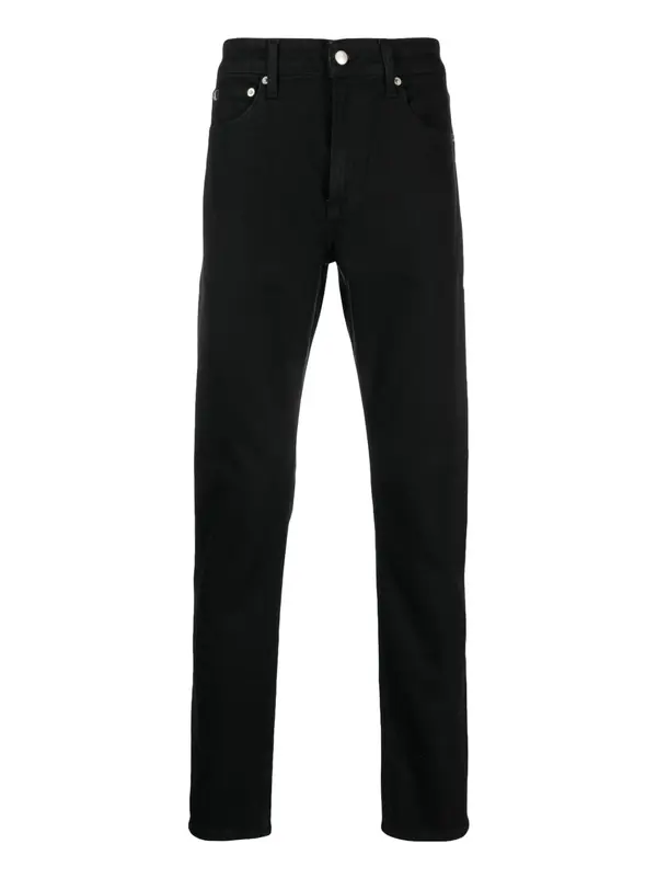 Calvin Klein Mid-rise Slim-cut Jeans - Black