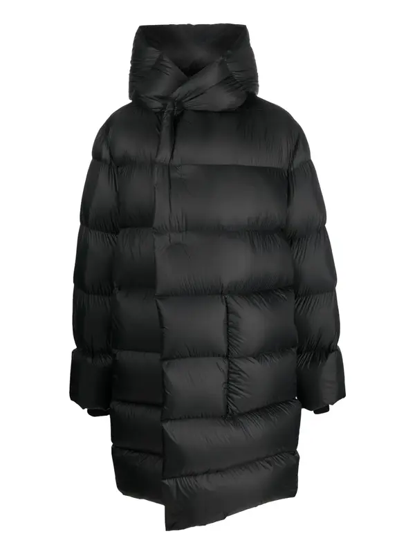 Rick Owens Oversized Hooded Padded Coat - Black
