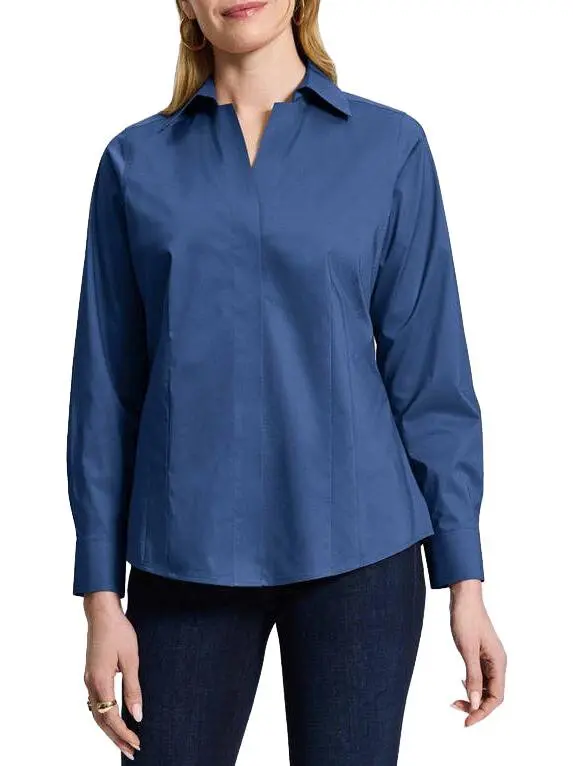 Foxcroft Taylor Stretch Shirt - Pacific Blue