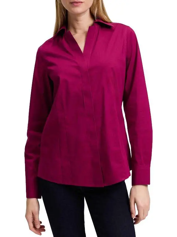 Foxcroft Taylor Stretch Shirt - Sangria