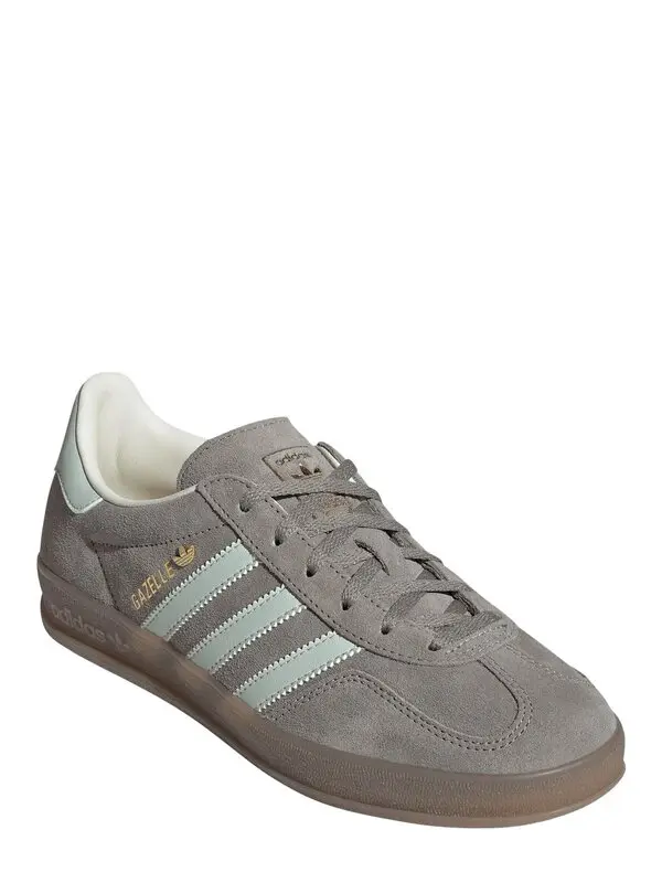 Adidas Gazelle Indoor Sneaker - Silver Pebble/green/gum5