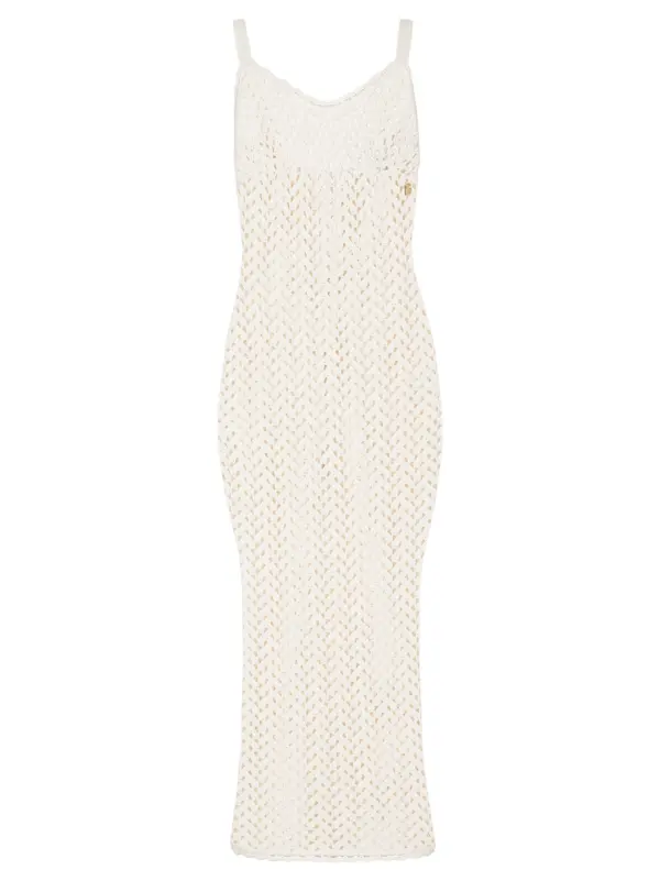 Dolce & Gabbana Crochet Slip Dress - White