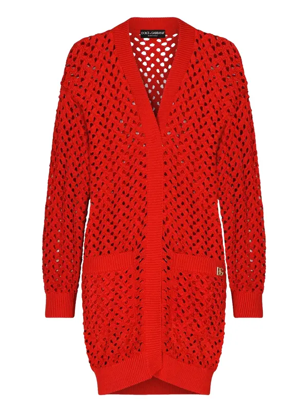 Dolce & Gabbana Open-knit Cardigan - Red