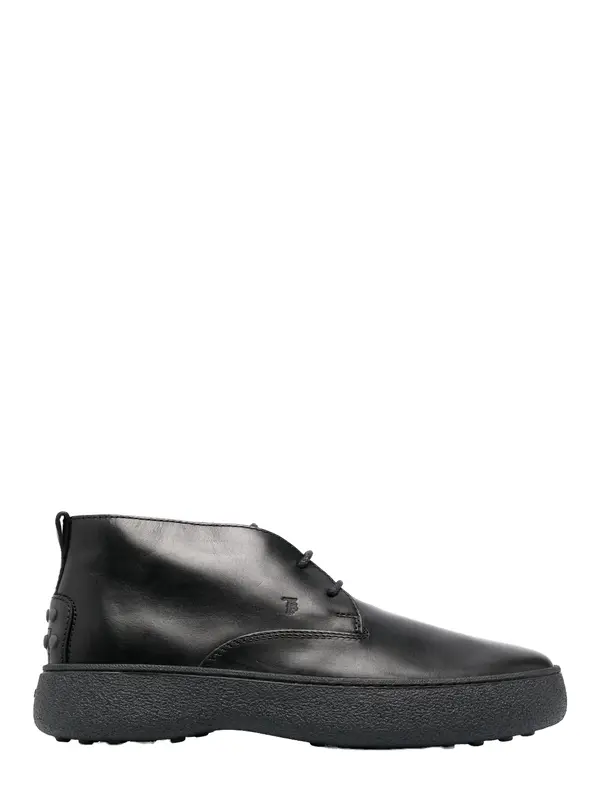 TOD'S Desert Leather Boots - Black