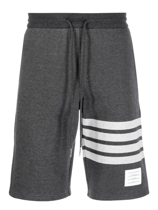 Thom Browne Stripe-detail Track Shorts - Grey