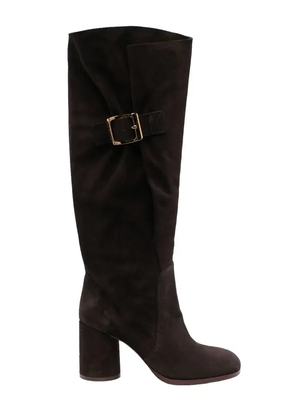 Casadei Cleo Kate 85mm Suede Boots - Brown