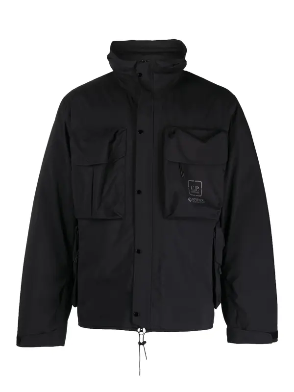 C.P. COMPANY Logo-print Windbreaker - Black