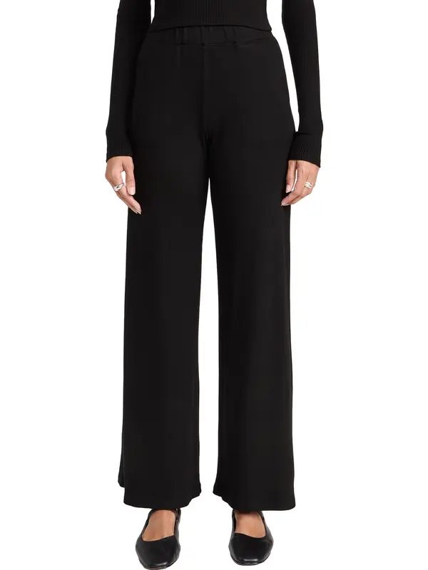 Sprwmn Wide Leg Trousers - Black