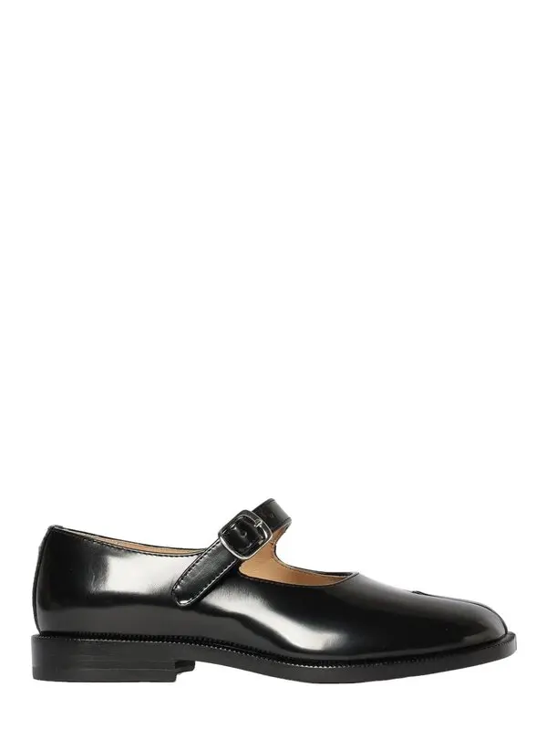 MAISON MARGIELA Leather Mary Jane Ballet Flats - Black