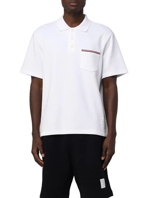 Thom Browne Polo Shirt In Cotton - White