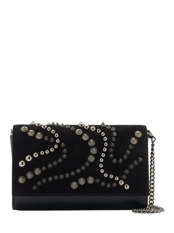 CHRISTIAN LOUBOUTIN Paloma Spike-embellished Clutch - Black
