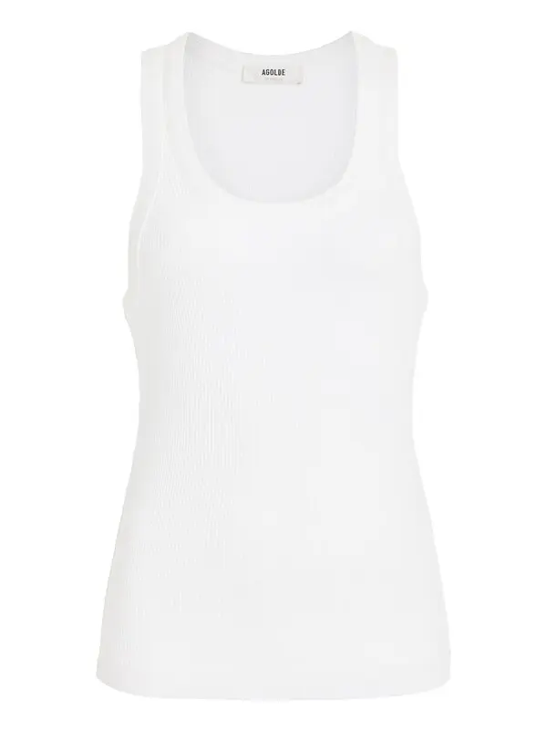 AGOLDE Poppy Ribbed Tank Top - White