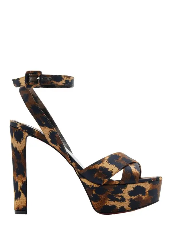 CHRISTIAN LOUBOUTIN Supermariza 130mm Leopard-print Platform Sandals - Animal