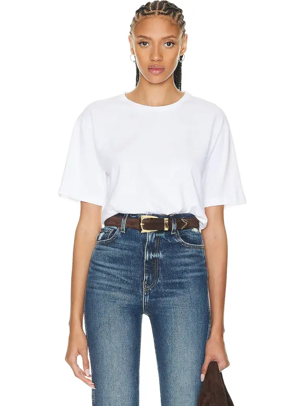Khaite Mae Short Sleeve Tee - White