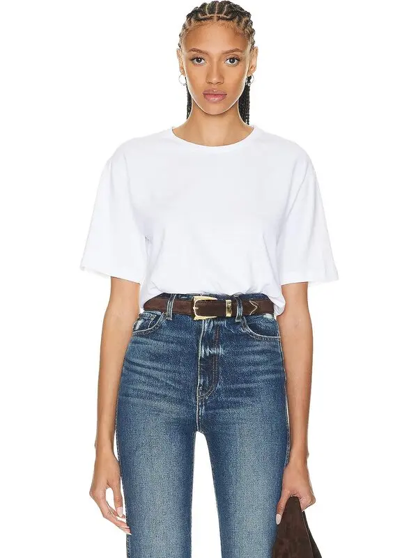 Khaite Mae Short Sleeve Tee - White