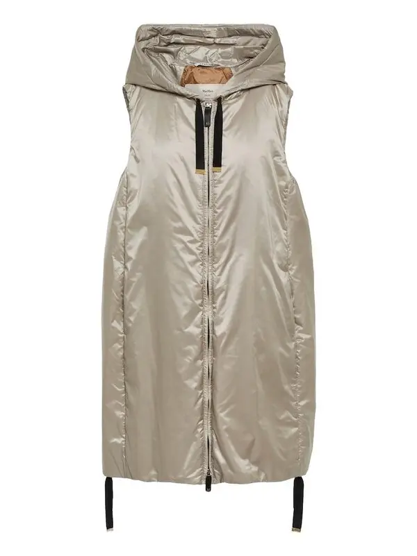 Max Mara Padded Technical Vest - Silver