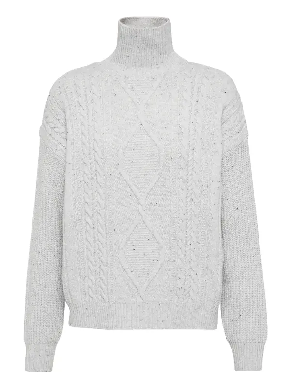 Max Mara Favore Cable-knit Sweater - White
