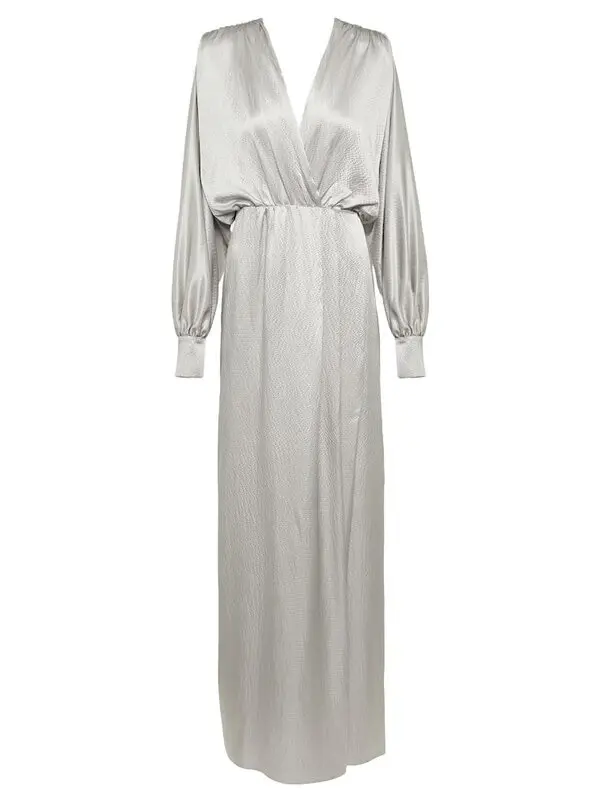 Max Mara Vociare Silk Satin Gown - White