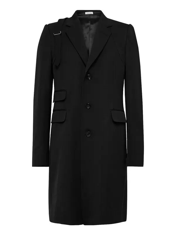 Alexander McQueen Slim-fit Wool-twill Trench Coat - Black