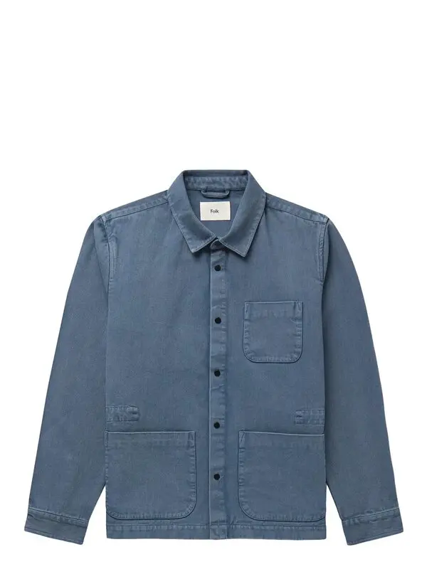 Folk Assembly Cotton-twill Overshirt - Blue