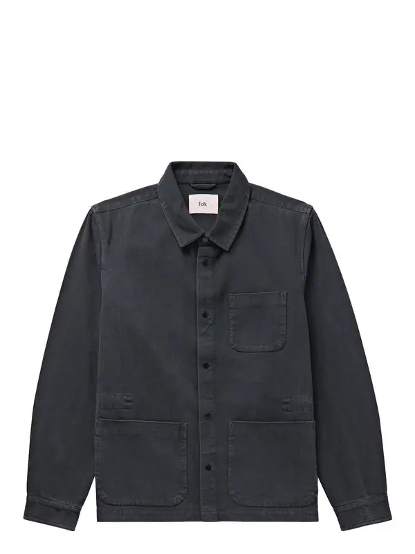 Folk Assembly Cotton-twill Overshirt - Black