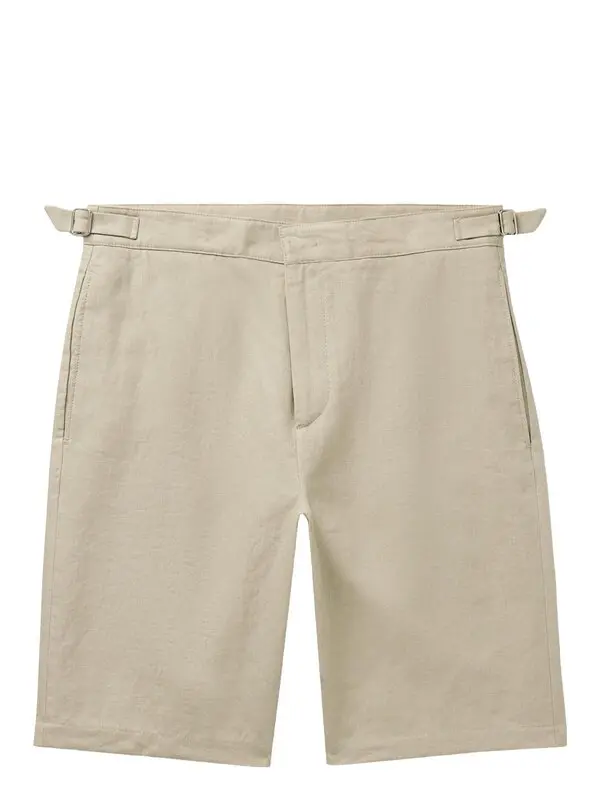 Loro Piana Majuro Straight-leg Linen Bermuda Shorts - Neutrals