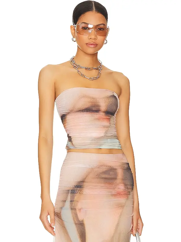 AFRM Pasquina Strapless Top - Nude Portrait