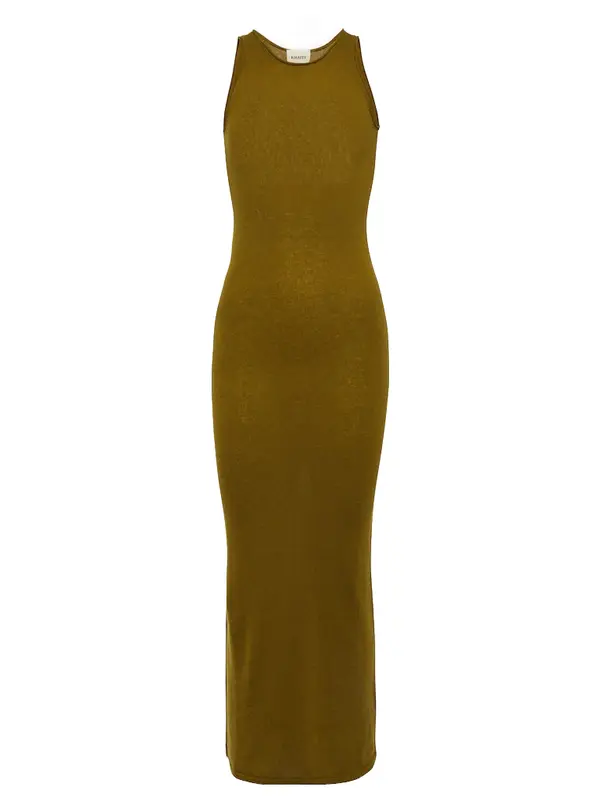 Khaite Jaime Cashmere Maxi Dress - Green