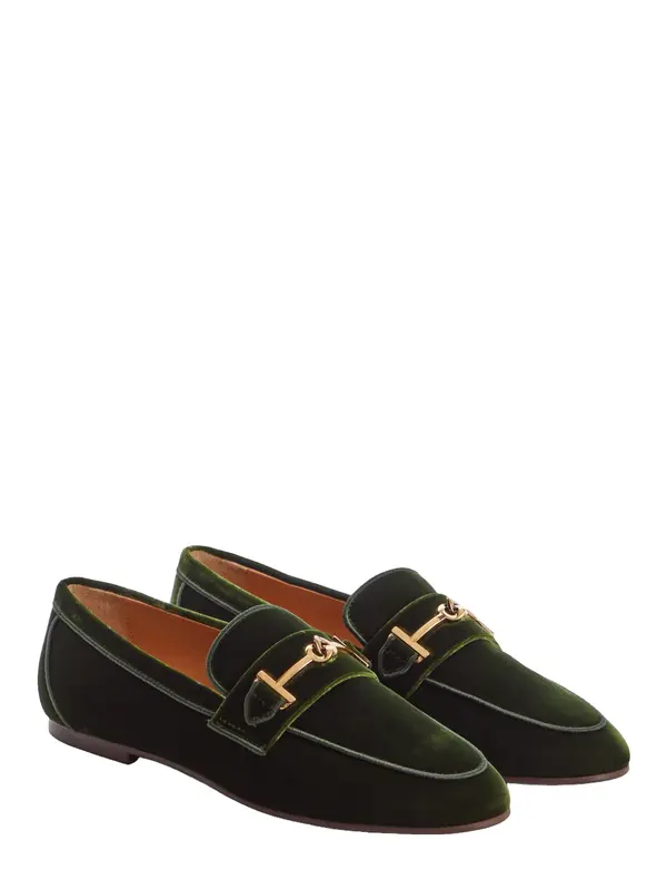 TOD'S Velvet Loafers - Metallic
