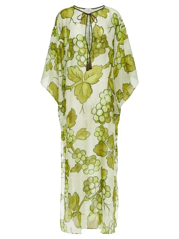 Etro Printed Silk Kaftan - Green
