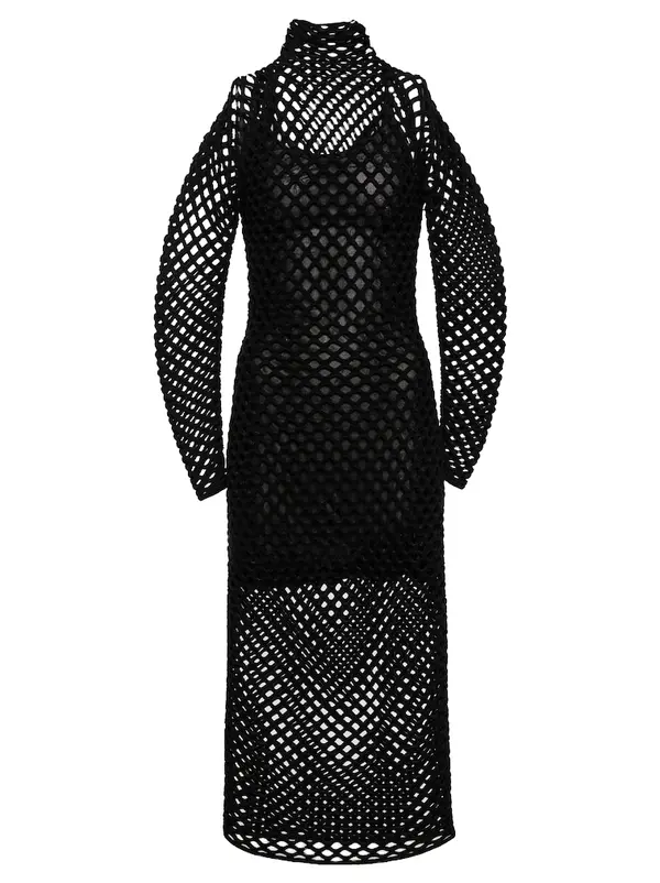 Alaïa Sheer Net Gown - Black