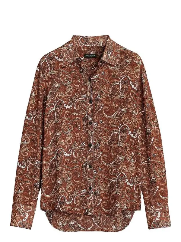 Rag & Bone Antonia Paisley Shirt - Brown Multi