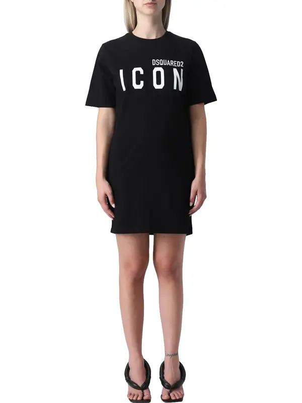 Dsquared2 Cotton T-shirt Dress - Black