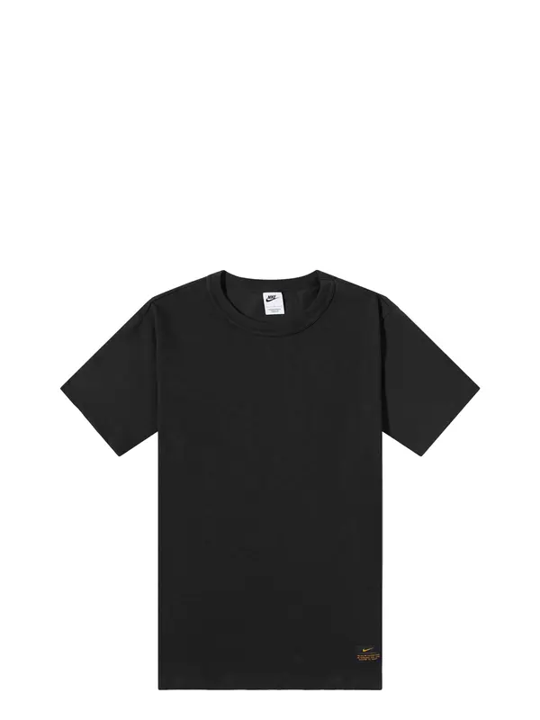 Nike Life Short Sleeve Knit Top - Black/white