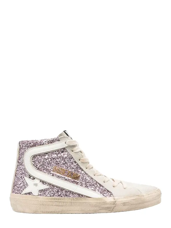 Golden Goose Slide Glitter-detail Sneakers - Pink